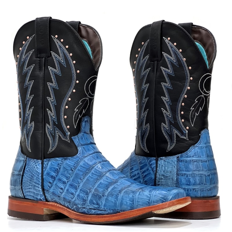 Bota Jácomo Jacaré Azul/ Fossil Oil Preto 4852/RCGL (CAUDA) - Crisecia