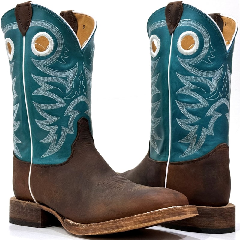 Bota Justin Importada Castanho/Verde BR742 - Crisecia