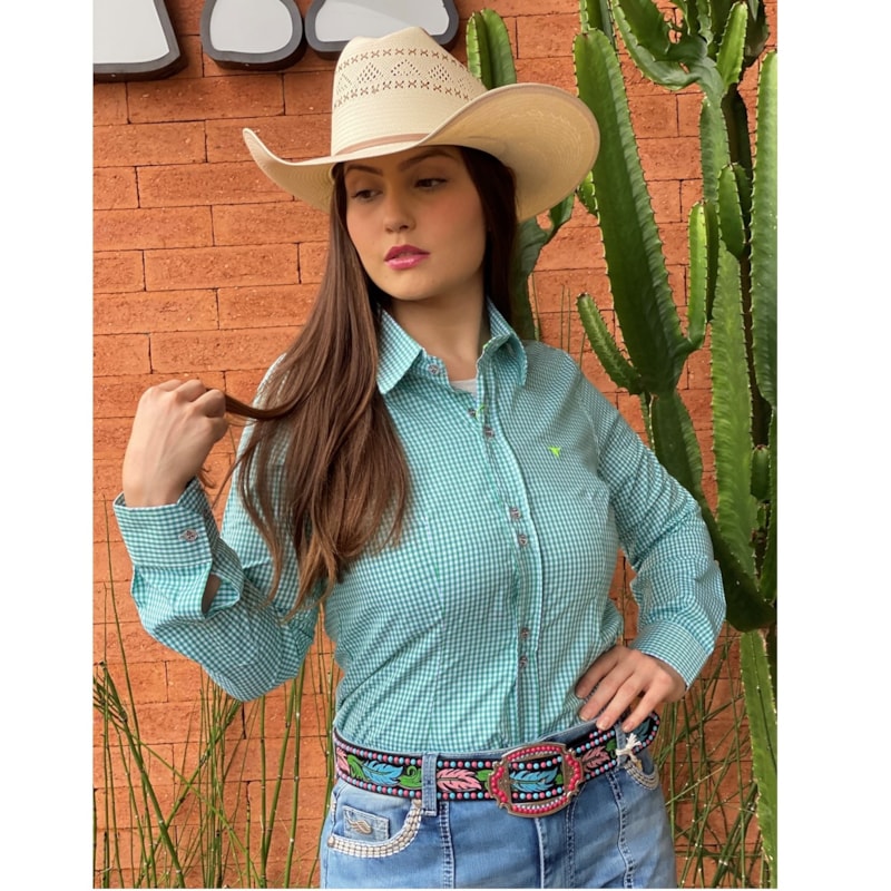 Camisete Laço Forte 3107MLSB Verde/Branco - Crisecia