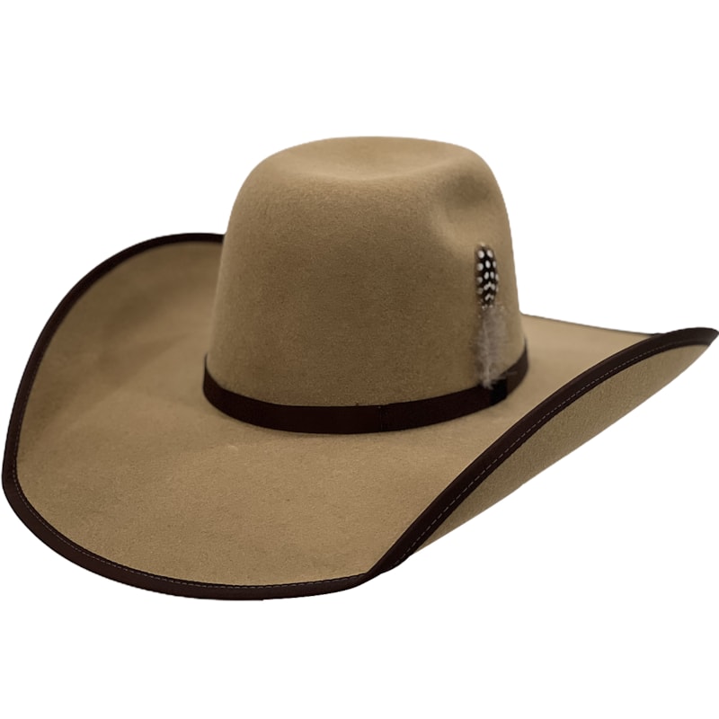 Chapéu Pralana Bull Rider Felt Camel C/ Viés 12405 - Crisecia