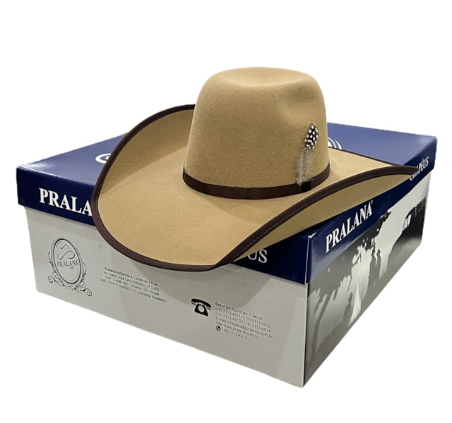 Chapéu Pralana Bull Rider Felt Camel C/ Viés 12405 - Crisecia