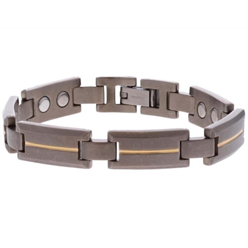 Pulseira Sabona Titanium Gold Line Duet 410 - Crisecia
